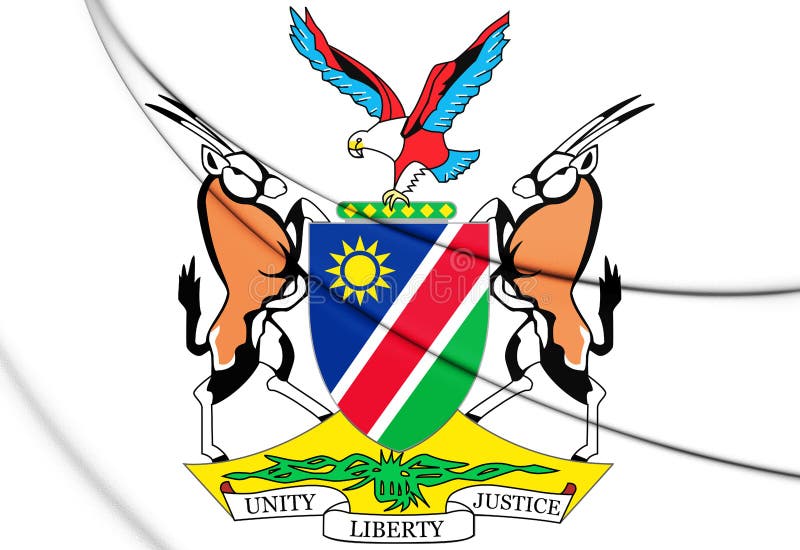 3D Namibia Coat of Arms stock illustration. Illustration of coat ...