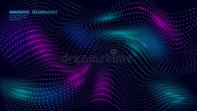 3D Nanotechnololy Dots Texture Cyberspace. Nano Fiber Chemical Modern ...