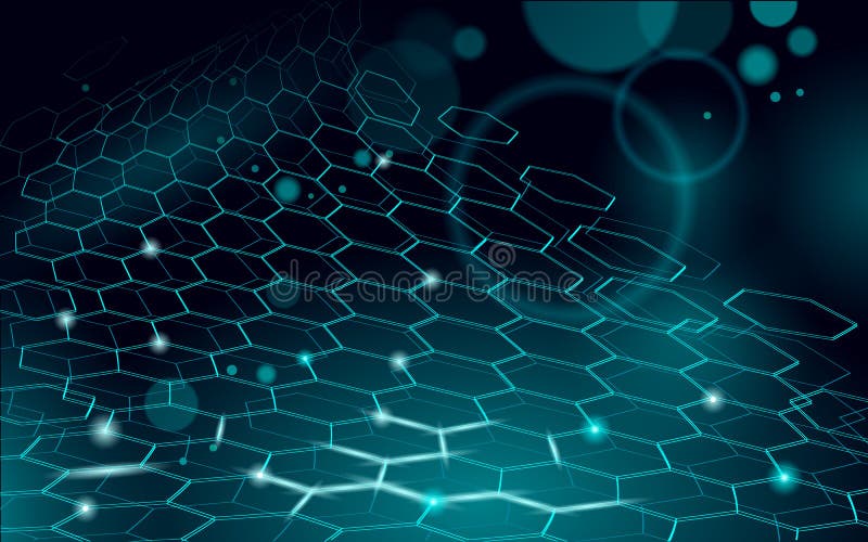 3D Nanotechnololy Graphene Texture Cyberspace. Nano Fiber Chemical ...