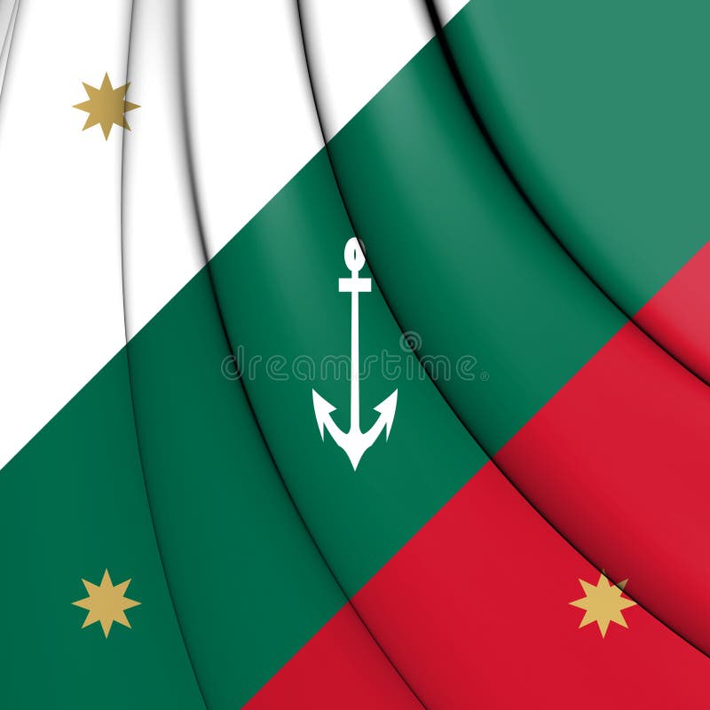 3D Naval Jack of Mexico. stock illustration. Illustration of naval ...