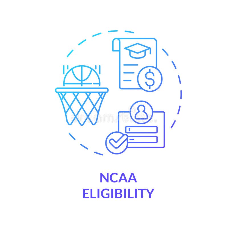 2D NCAA Eligibility Gradient Thin Line Icon Concept Stock Vector ...