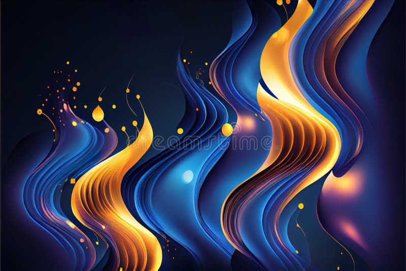 3d Neon Lines Background for Website. Generative AI Stock Illustration ...