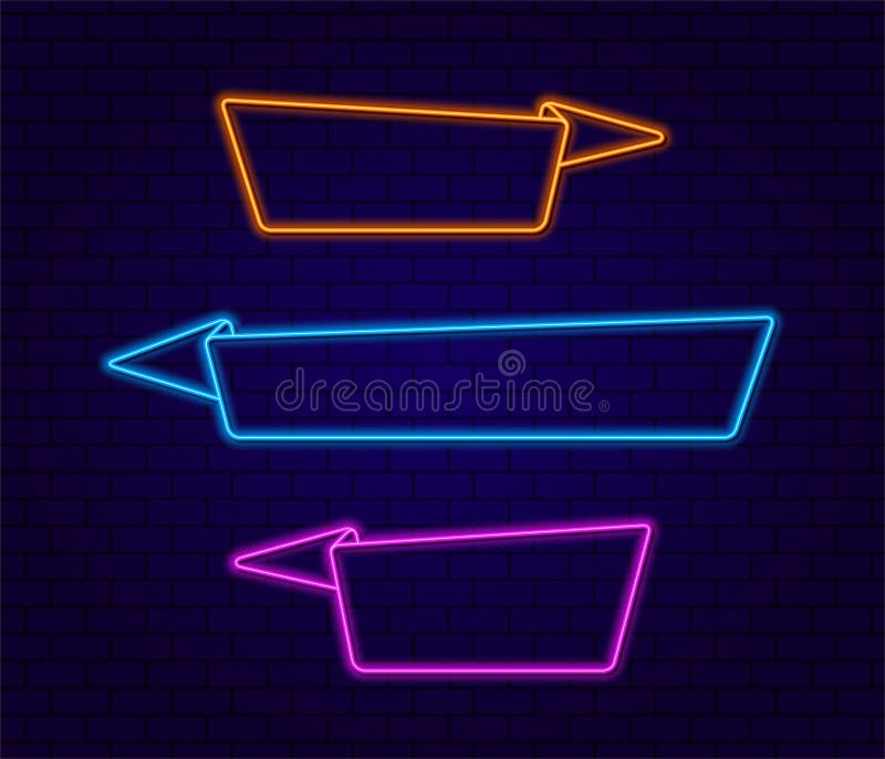 3d Neon Signs. Neon Frame. Glowing Empty Dialog Boxes. the Speech ...
