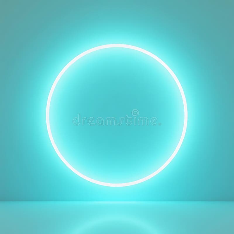 3D Neon Sphere with Glowing Outline Stock Illustration - Illustration ...