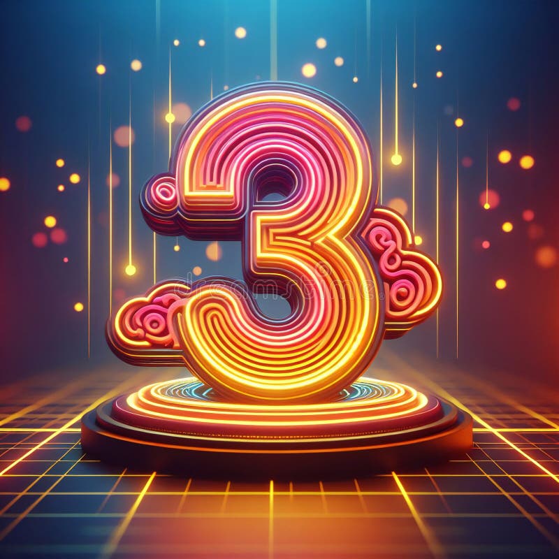 3D Neon style design stock illustration. Illustration of dynamic ...