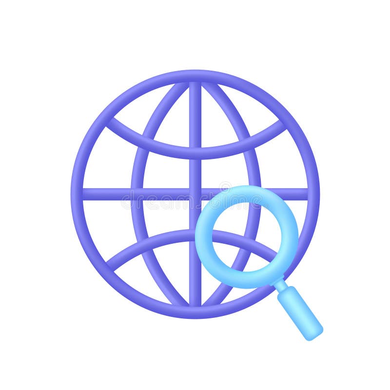 3D Network Global Searching Symbol. Search WWW Sign. Web Hosting ...