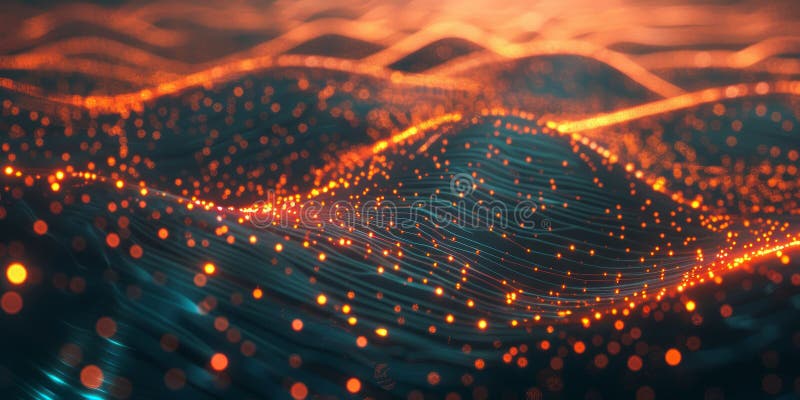 3d Network Grid with Interconnected Lines and Dots, Symbolizing Digital ...