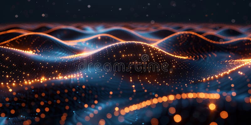 3d Network Grid with Interconnected Lines and Dots, Symbolizing Digital ...