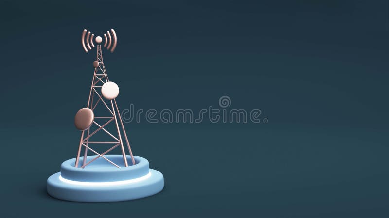 Wireless Cell Site Tower Stock Illustrations – 270 Wireless Cell Site ...