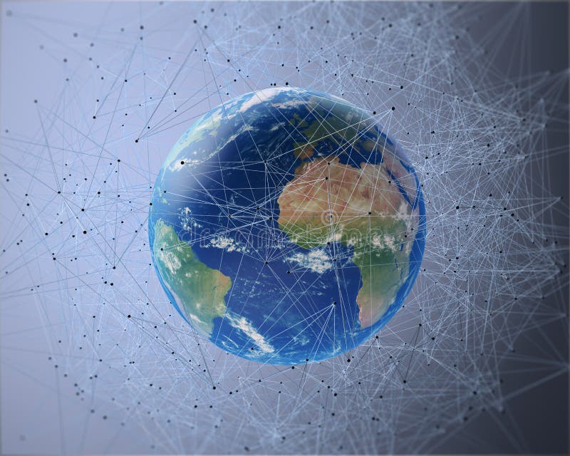 Earth networking stock illustration. Illustration of communication ...