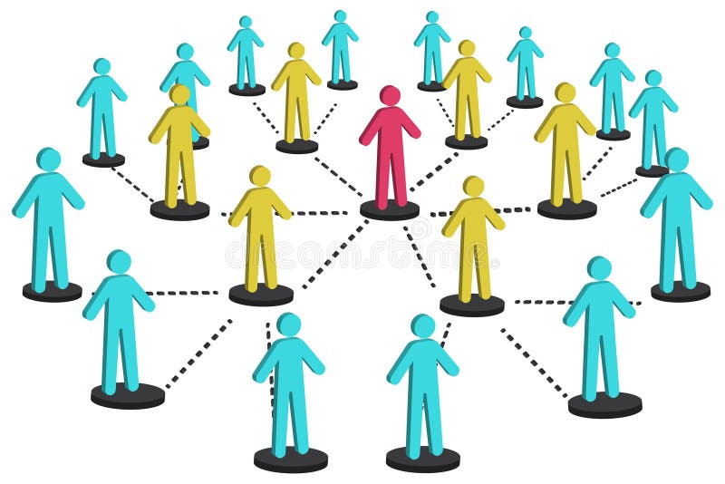 3d Network Team Men. Partnership Technology Concept. Vector ...