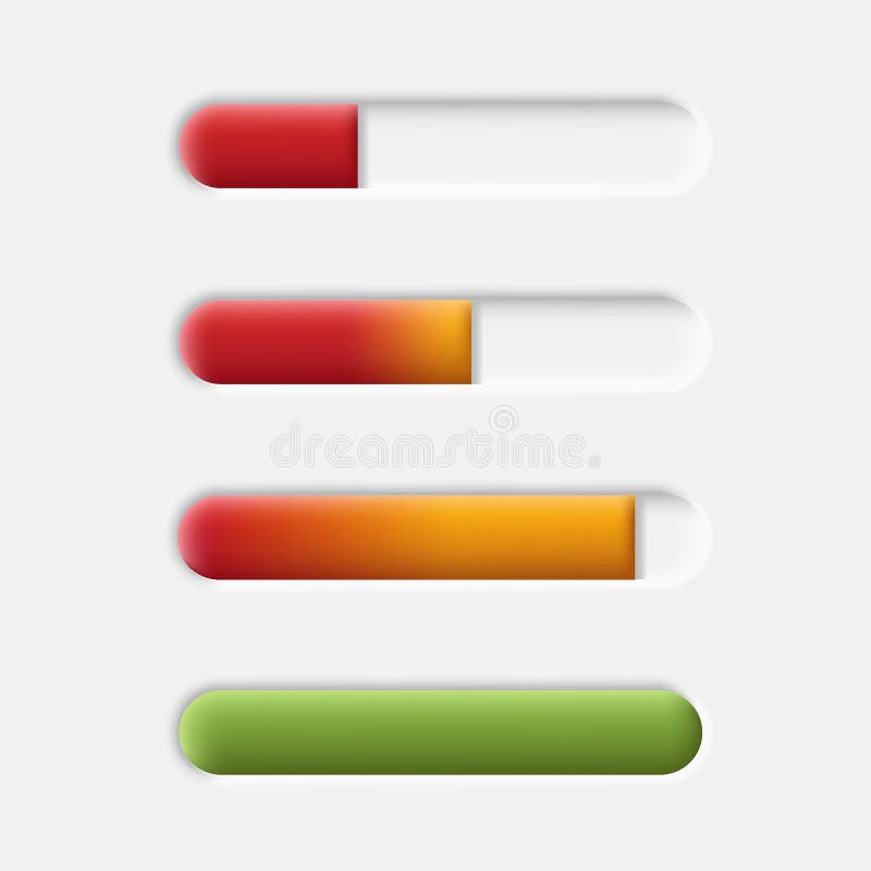 3d Neumorphism Progress Bar with Gradient from Red To Green Stock ... 3d Neumorphism Progress Bar with Gradient from Red To Green Stock ...