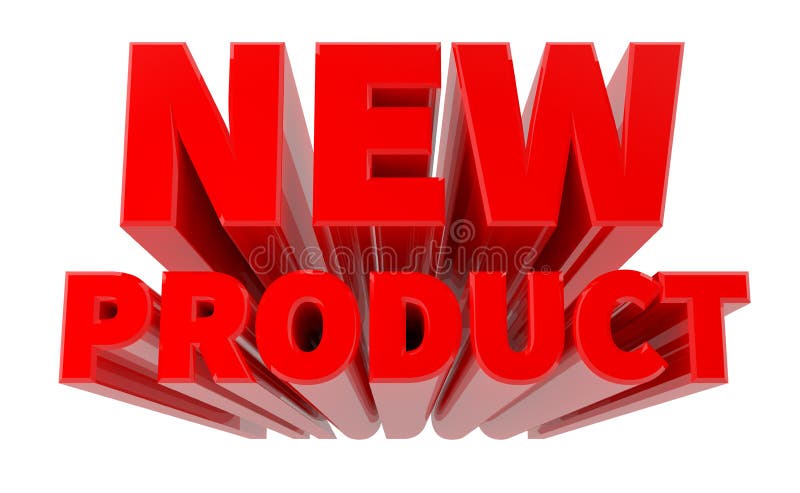 3D NEW PRODUCT Word on White Background 3d Rendering Stock Illustration ...