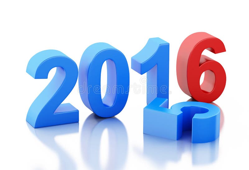 3d New Year 2016 stock illustration. Illustration of countdown - 55794655