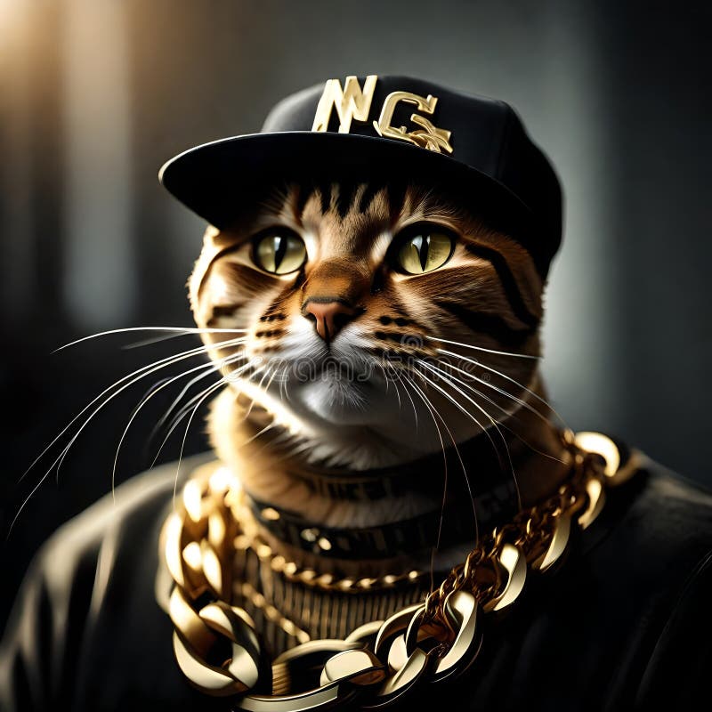 3d NFT Illustration of a Cat , Looking Straight in the Camera Stock ...