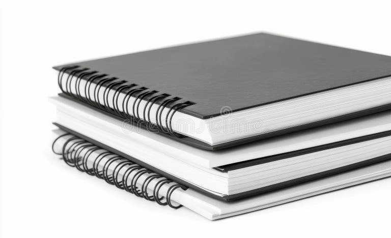 A 3D Notebook, a Stack of Notepads with a Spiral Binder, Featuring ...