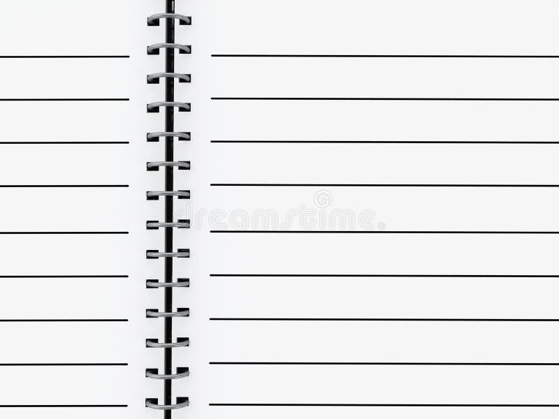 3d Notepad background. stock illustration. Illustration of list - 54642375