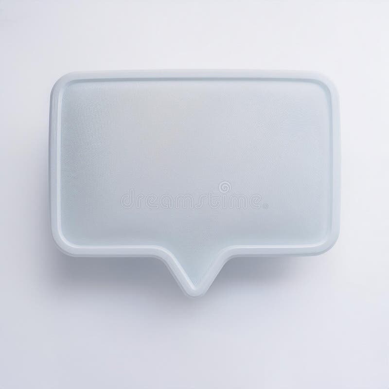 3D Notification Message Pop-up on White Background. Speech Cloud Stock ...