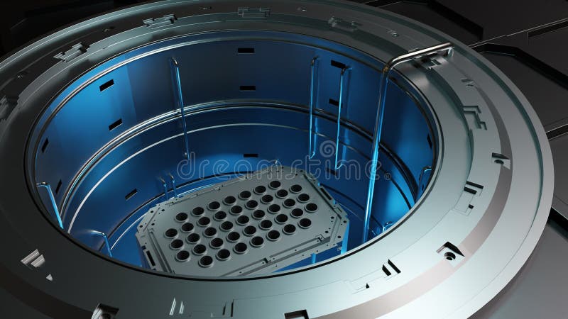 3d Nuclear Reactor Core Atomic Energy Generation Stock Illustration ...