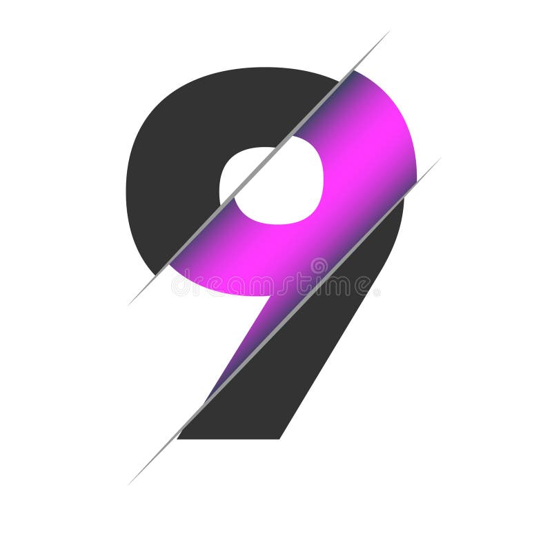 9 3d Number Cut Design for Decorative Design. 3d Art Wallpaper. Vintage ...