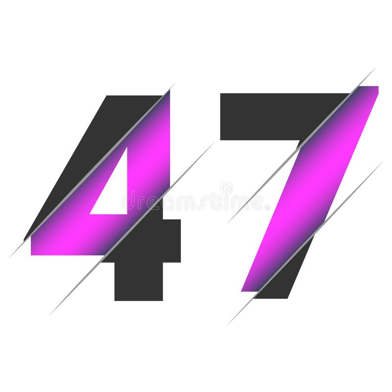 Decorative Number 47 Stock Illustrations – 176 Decorative Number 47 ...