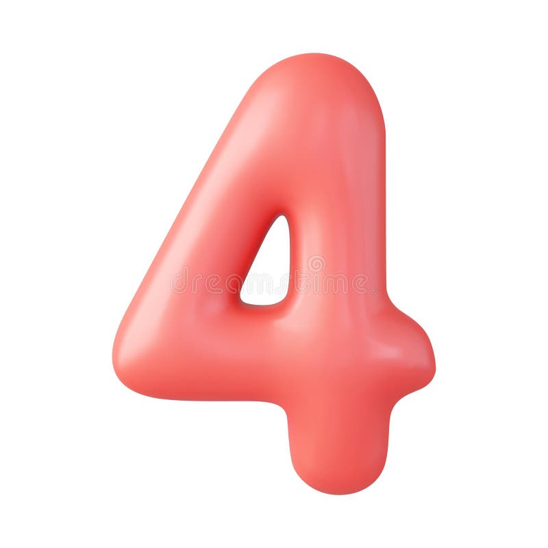 3d Number 2. Two Number Sign Red Color Stock Illustration ...