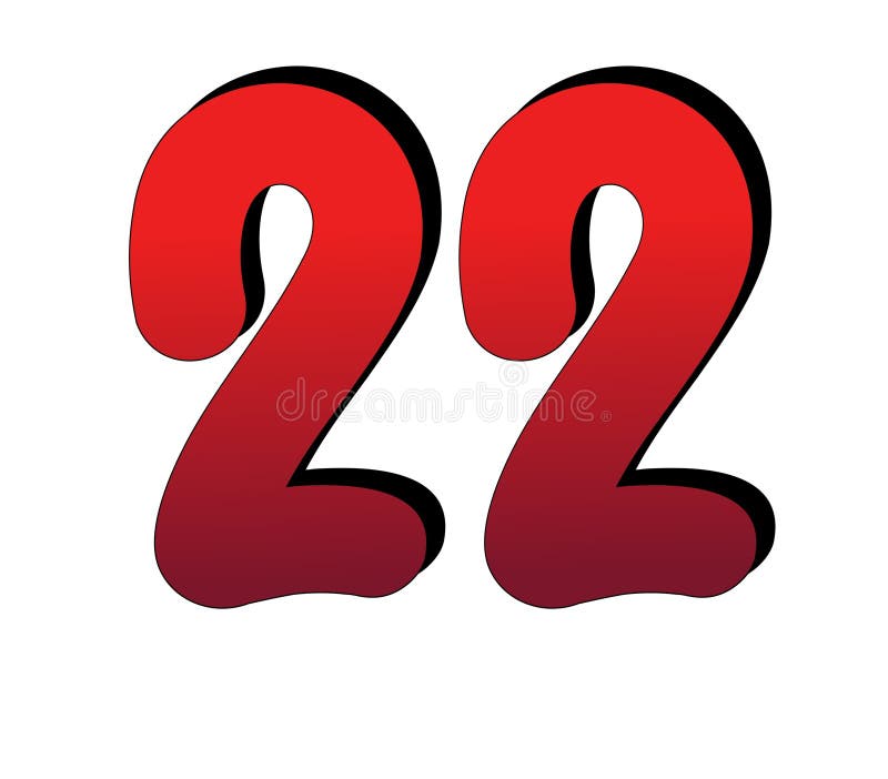 Number 22 Designs Happy 22nd Birthday Card Bold Birthday Cake