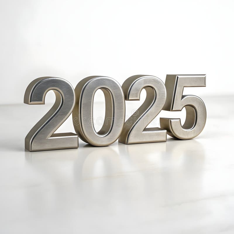 3D Number 2025 with Graduation Cap Stock Image - Illustration of ...