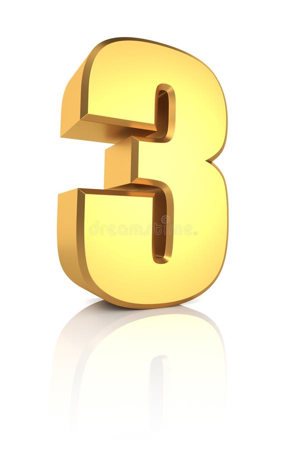 3d Golden Number 3 Stock Illustrations – 886 3d Golden Number 3 Stock ...