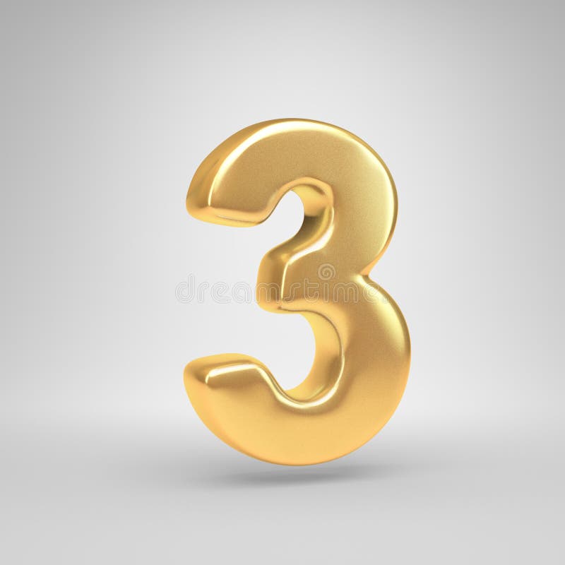 3d Golden Number 3 Stock Illustrations – 509 3d Golden Number 3 Stock ...