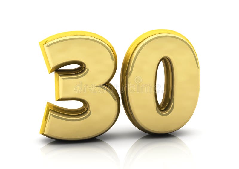 3d number thirty stock illustration. Illustration of object - 35847169