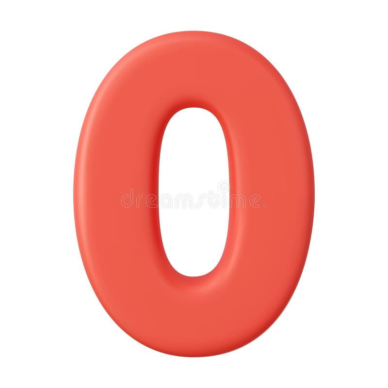 3D Number Zero in Balloon Style Isolated Stock Vector - Illustration of ...