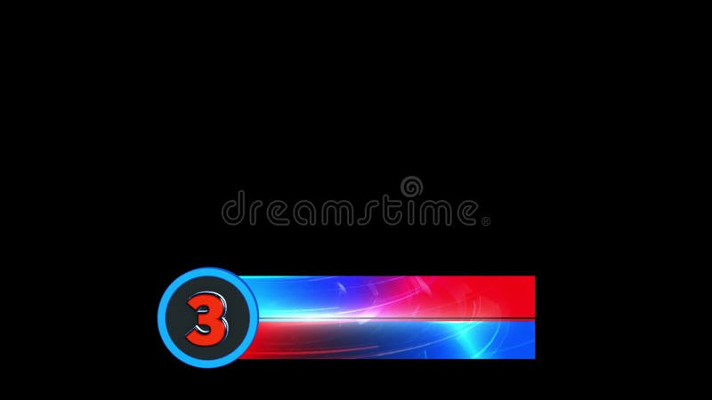 3D Numbers Lower Third stock video. Video of glass, youtube - 190594315