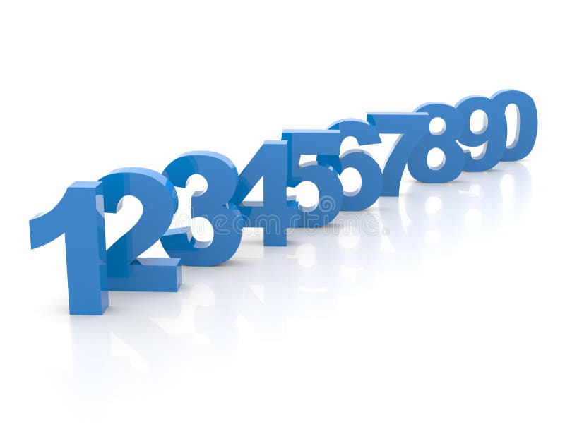 3d numbers stock illustration. Illustration of graphic - 138687228