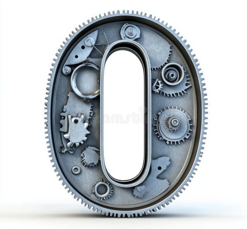 A 3D Numeral Symbol for Zero is Presented in a Techno Sci-fi Style ABC ...