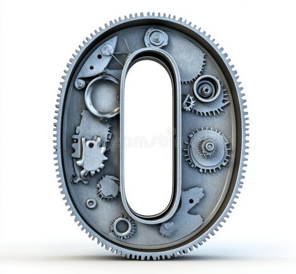 A 3D Numeral Symbol for Zero is Presented in a Techno Sci-fi Style ABC ...