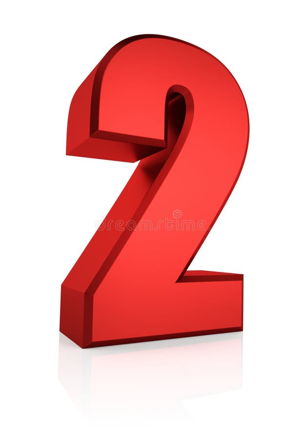 3d Nummer 2 stock illustratie. Illustration of aantallen - 88557537