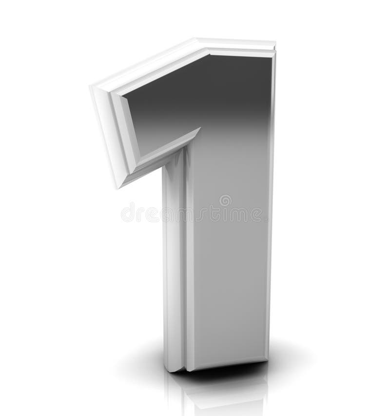 3d nummer ett stock illustrationer. Illustration av illustration - 30563790