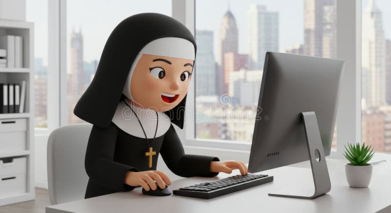 Nun Cartoon Stock Illustrations – 1,328 Nun Cartoon Stock Illustrations ...