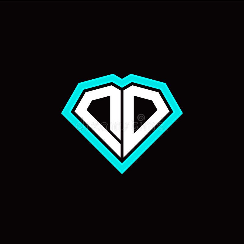 D O Initial Letter with Unique Diamond Style Logo Template Vector Stock ...