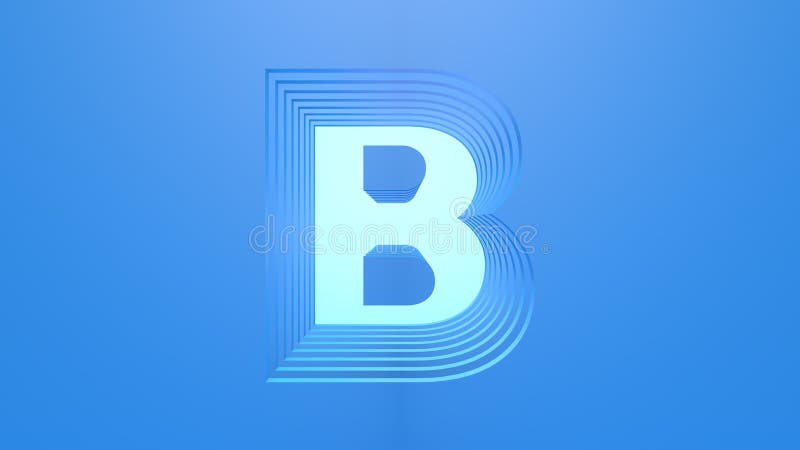 3D Object Layered Characters: Capital "B Stock Illustration ...