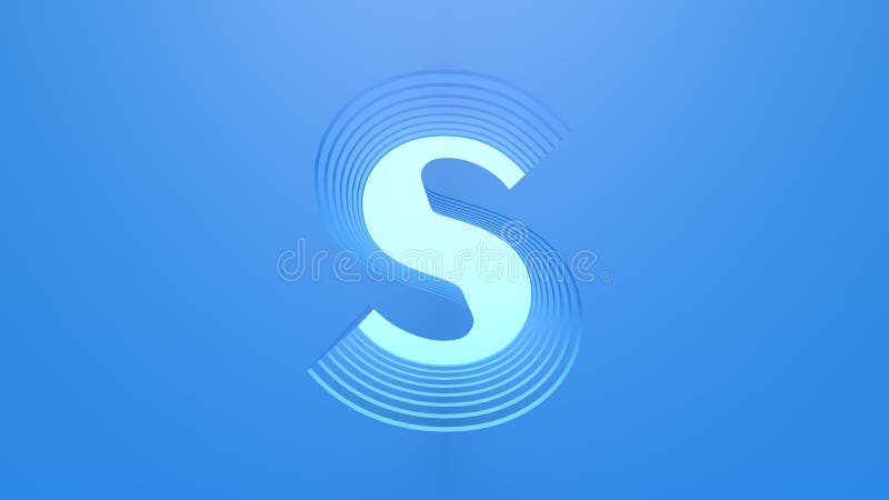 3D Object Layered Characters: Capital "S Stock Illustration ...