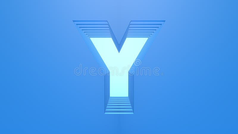 3D Object Layered Characters: Capital "Y Stock Illustration ...