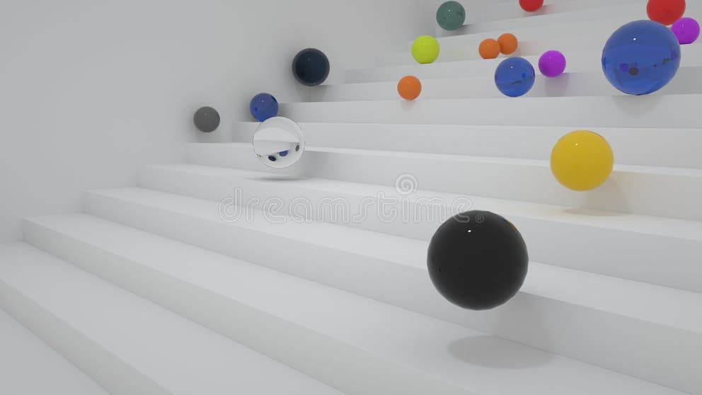 3d Objects of Visual Advertising, Balls of Different Sizes and Colors ...