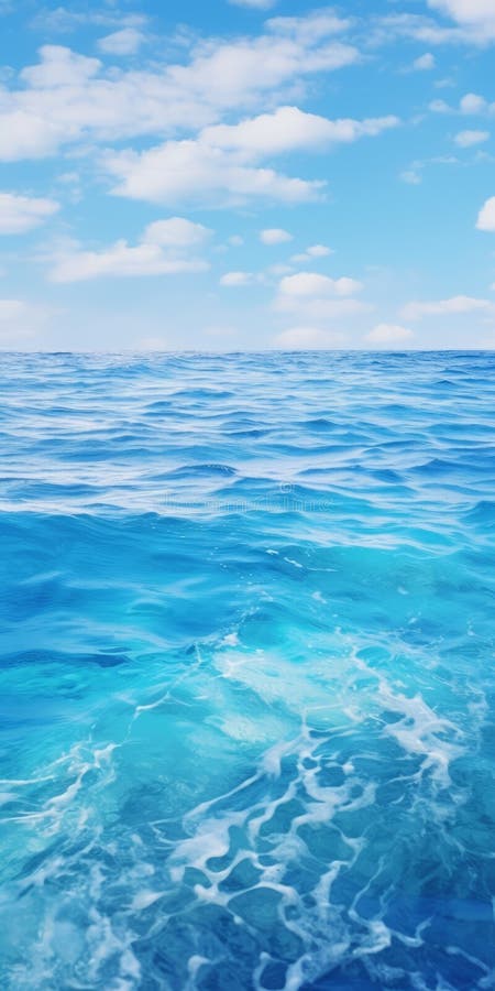 Hyper-realistic Underwater Scene: Calming Ocean and Sky Colors Stock ...