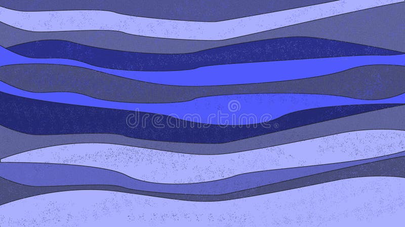 Ocean Oil Painting with Layered Texture Stock Illustration ...