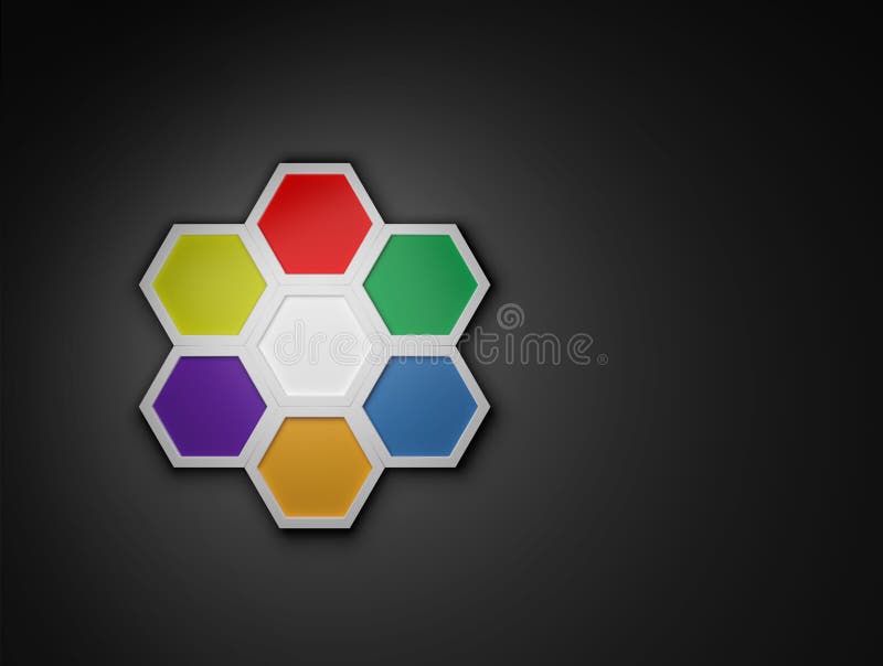 3D octagon template layout stock illustration. Illustration of chart ...