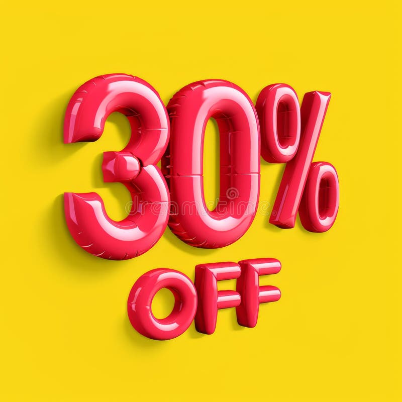 3D "30 OFF" Sale Sign Stock Illustration - Illustration of retail ...
