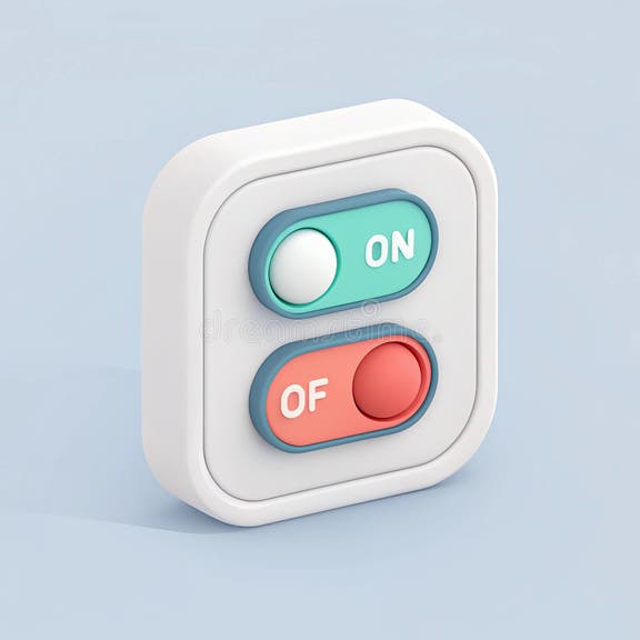 3D on Off Toggle Switch Interface Icon Stock Illustration ...