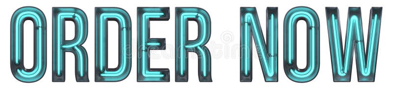 A 3D Offer Now Neon Text Illustration Isolated on a White Background ...